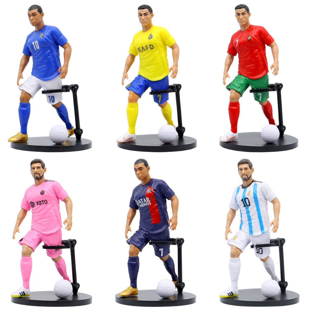 1Pcs 19cm Soccer Star Cristiano Ronaldo Leo Messi Kylian Mbappé ...