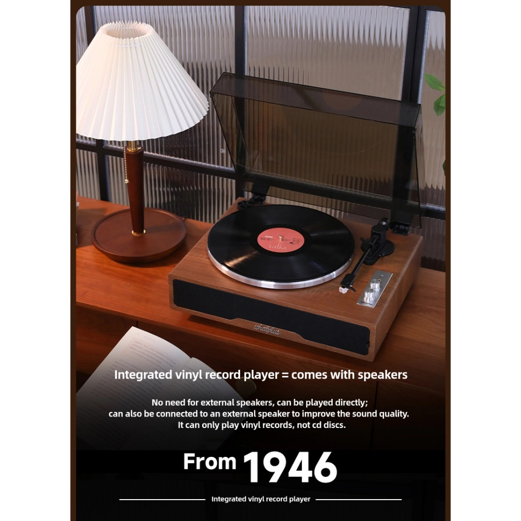 WhatPlus From1946 vintage vinyl record player with high aesthetics and ...