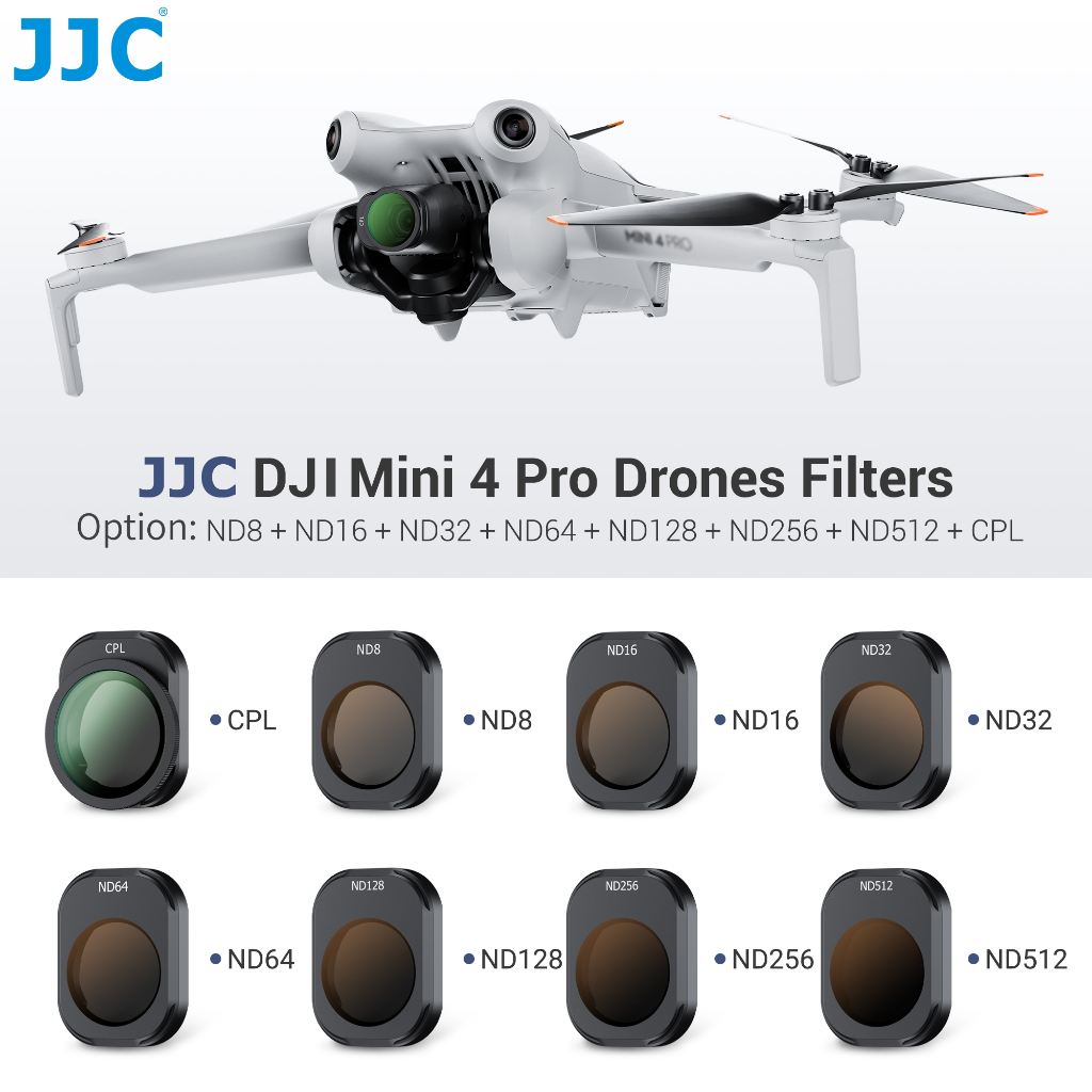 JJC CPL+ND Filter Set for DJI Mini 4 Pro Drone Neutral Density ND8/12/32/64/256 CPL Filter Combo ...