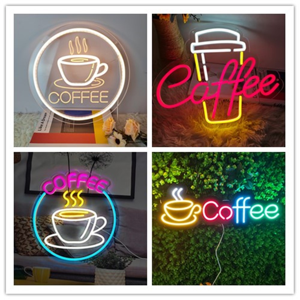 Coffee Neon Light Powered by usb 3D Engraving Art Lights.Suitable for ...