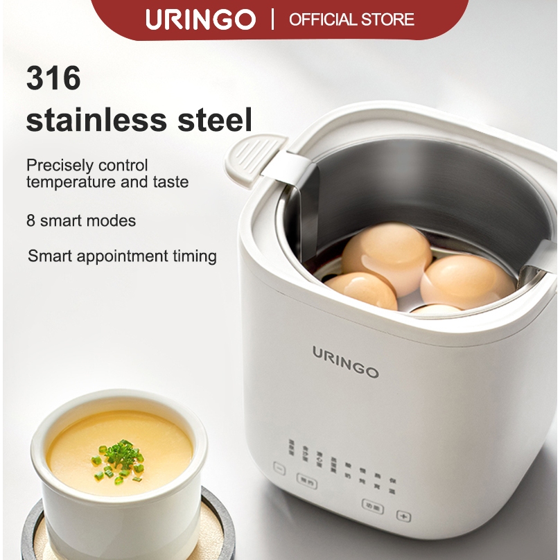 URINGO Egg Boiler Multifunctional Mini Electric Stew Pot Appointment ...