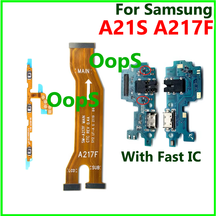 For Samsung A21S A217F Phone USB Fast IC Charging Main Board Power On ...
