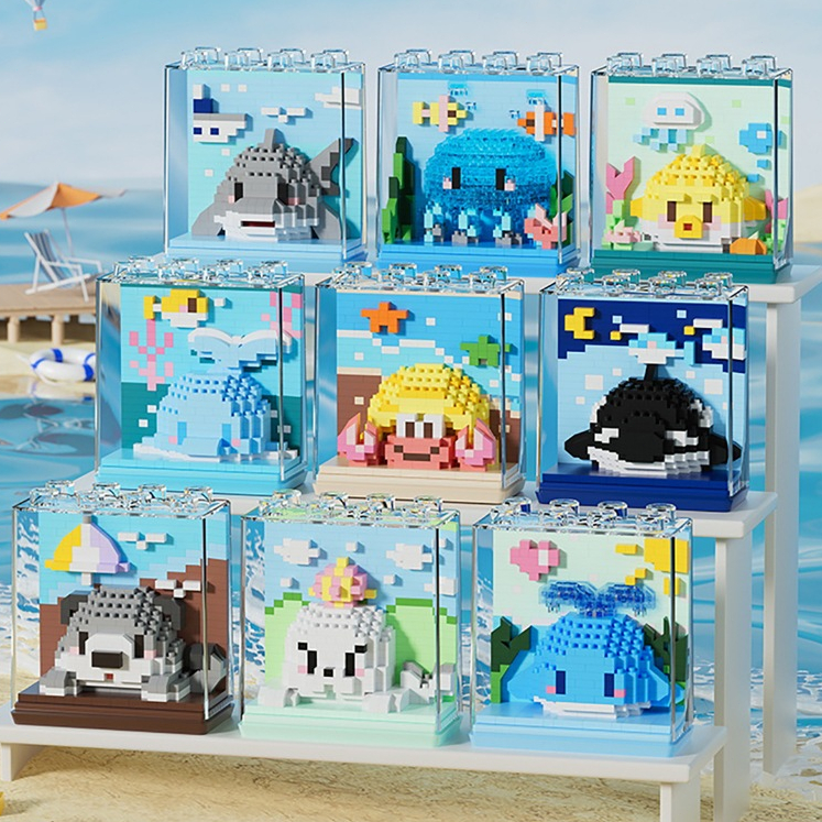 Dolphin Whale Marine Life Series Building Blocks Toy Gift | Shopee Malaysia