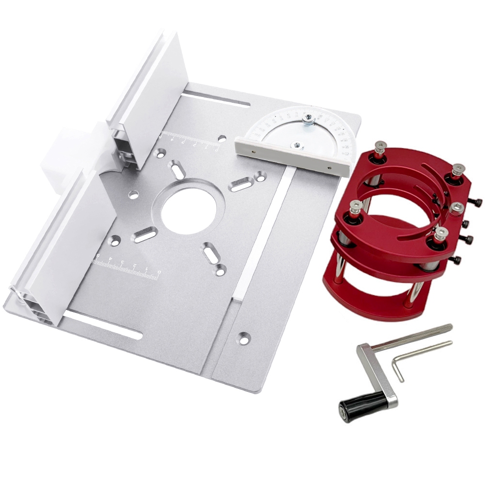 4pcs Router Lift Kit W/ Aluminum Router Plate for 65mm Diameter Motors ...