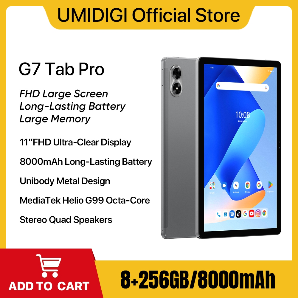UMIDIGI G7 Tab Pro MTK Helio G99 Octa-Core 11"FHD 8GB 256GB 8000mAh 18W ...