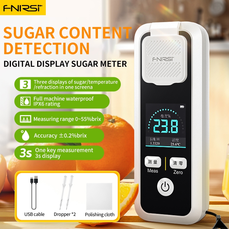 Sugar Measuring Instrument Fruit High-Precision Brix Meter Sweetness ...