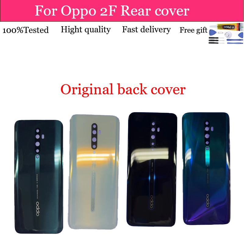 Original Oppo Reno 2F Reno 2 white black rear battery cover door shell ...