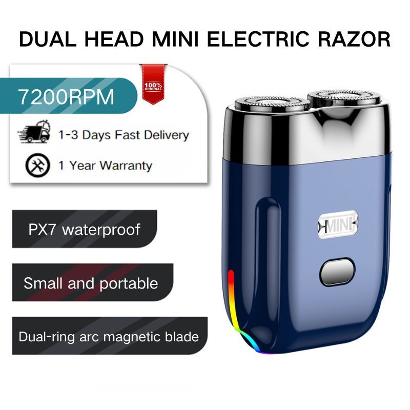 Metal Portable Dual Head Full Body Wash Electric Razor Mini Machine ...
