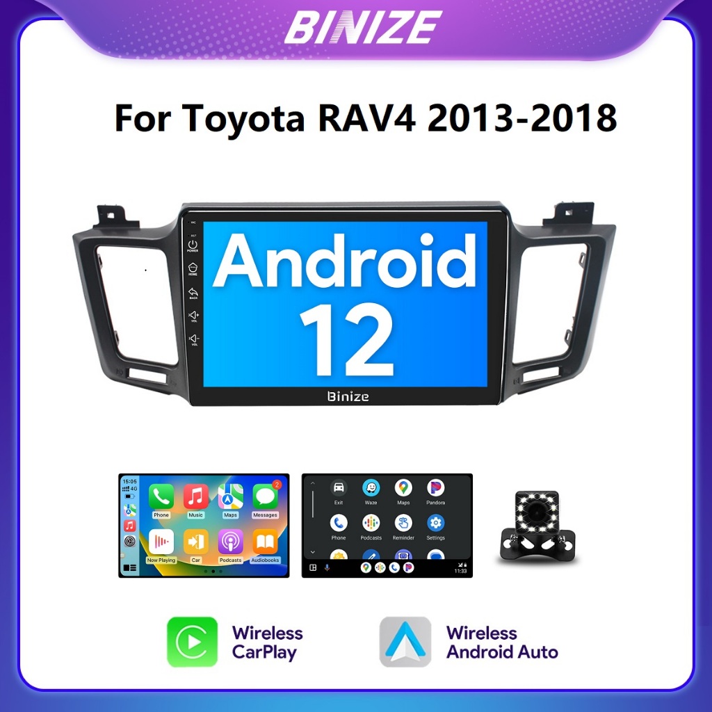 Binize 2Din Car Radio For Toyota RAV4 RAV 4 2013-2018 Carplay ＆ Android ...