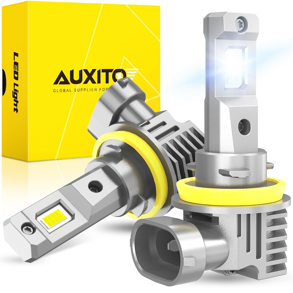 AUXITO 2PCS M6 16000LM 72W H11 HB3/9005 H4 LED Headlight Bulbs 6500k Cool White H11/H16(JP) LED ...