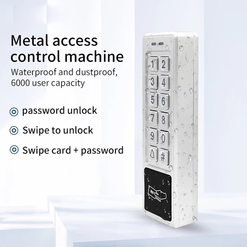 125Khz RFID Password Lock Access Control Reader Backlight Waterproof Metal Standalone Access ...