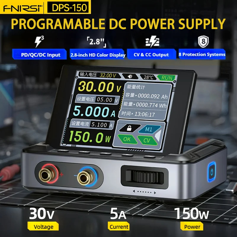 FNIRSI DPS150 Portable Laboratory DC Power Supply 30V 5A 150W ...