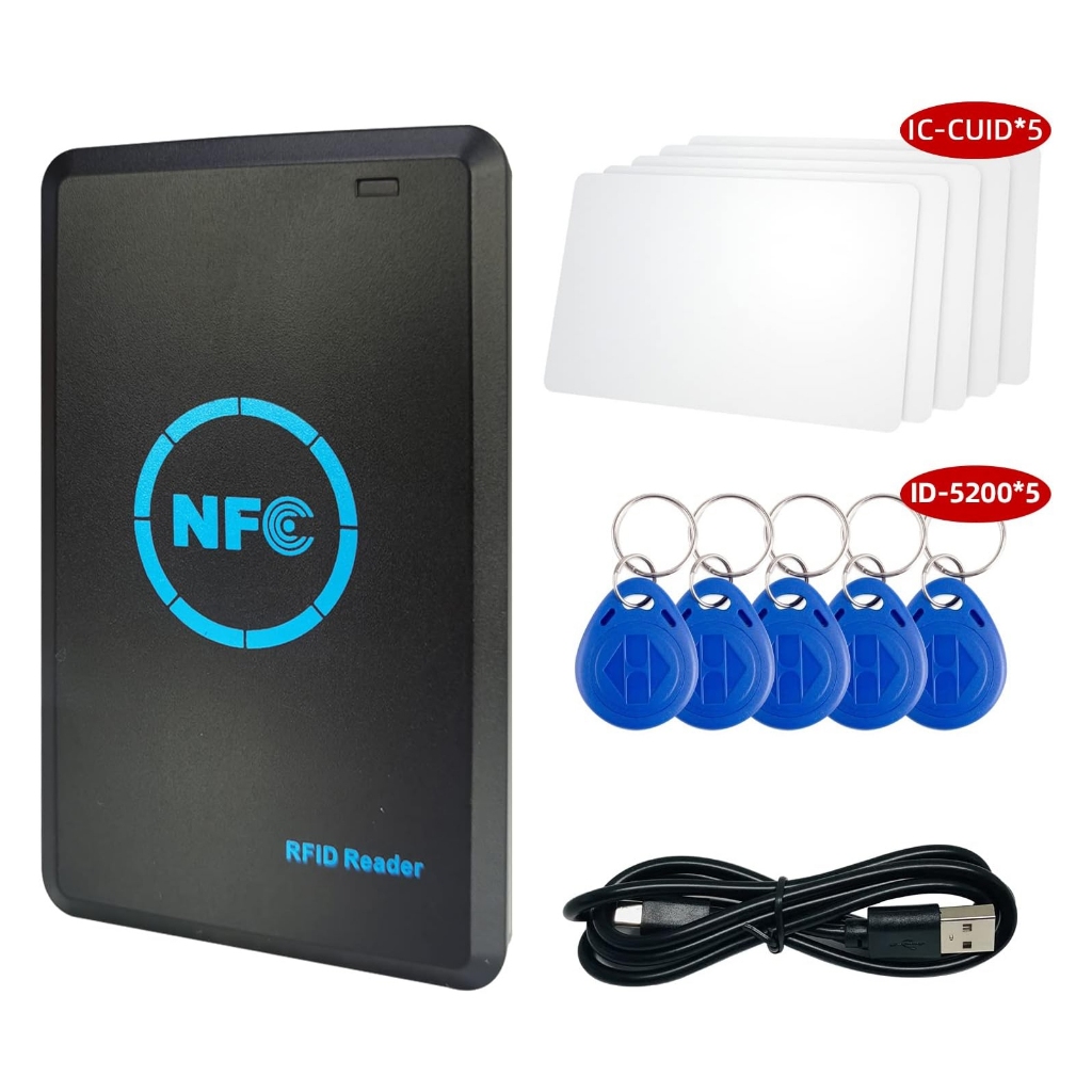 RFID NFC IC and ID Chip Card Reader Writer,125kHz/13.56mHz EM4100/S50 Access Control/Cabinet ...