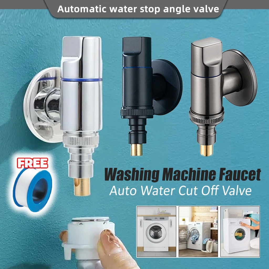 Universal Clip On Washing Machine Tap Faucet Connector Valve Automatic ...