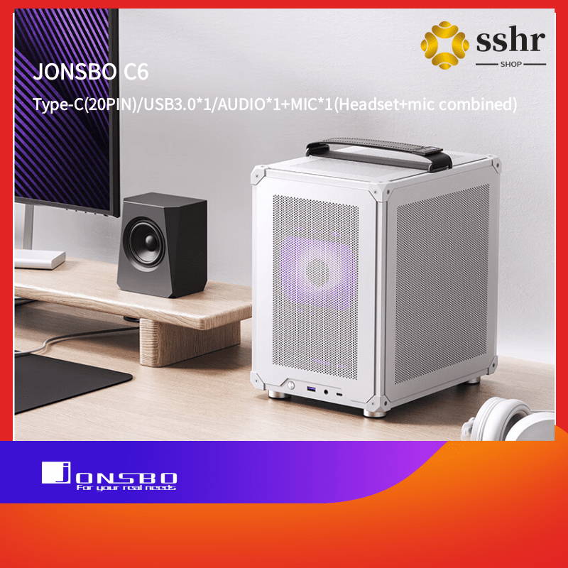 Jonsbo C6 MATX Mini ITX Case For PC Type-C ATX Power PC Case C6 Handle Supply ITX Portable Mini ...