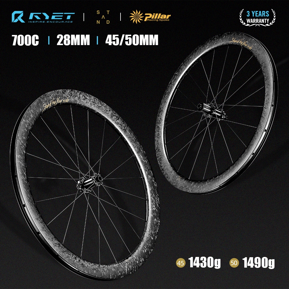 2023 RYET Road Disc Brake Carbon Wheels Ceramic Road Wheels Tubless ...