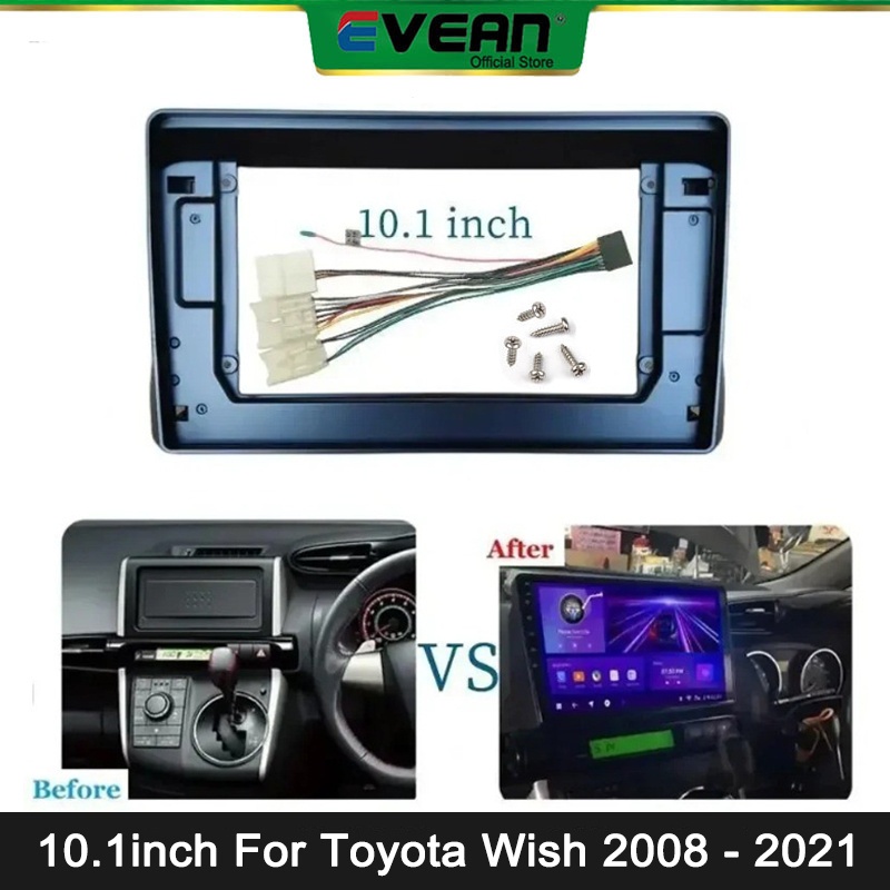 Toyota Wish 2008-2021 Android Player Casing 10" Inch Frame + Plug and ...