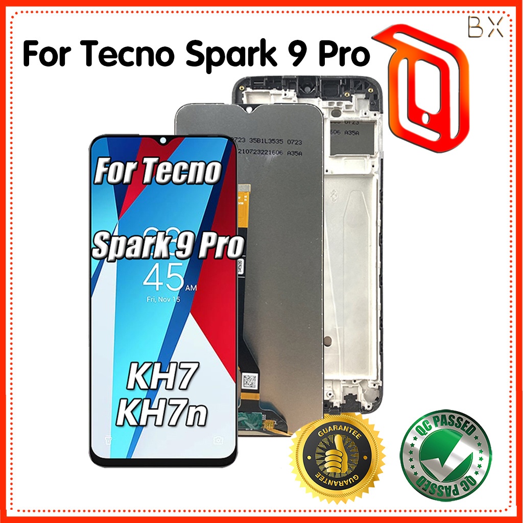 For Tecno Spark 9 Pro KH7 LCD And Touch Screen Display Front Glass ...