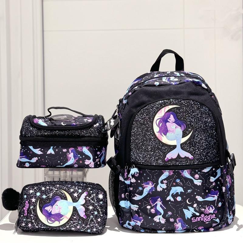 Australia Smiggle Black Mermaid Large Size School Bag Lunch Bag Pencil ...