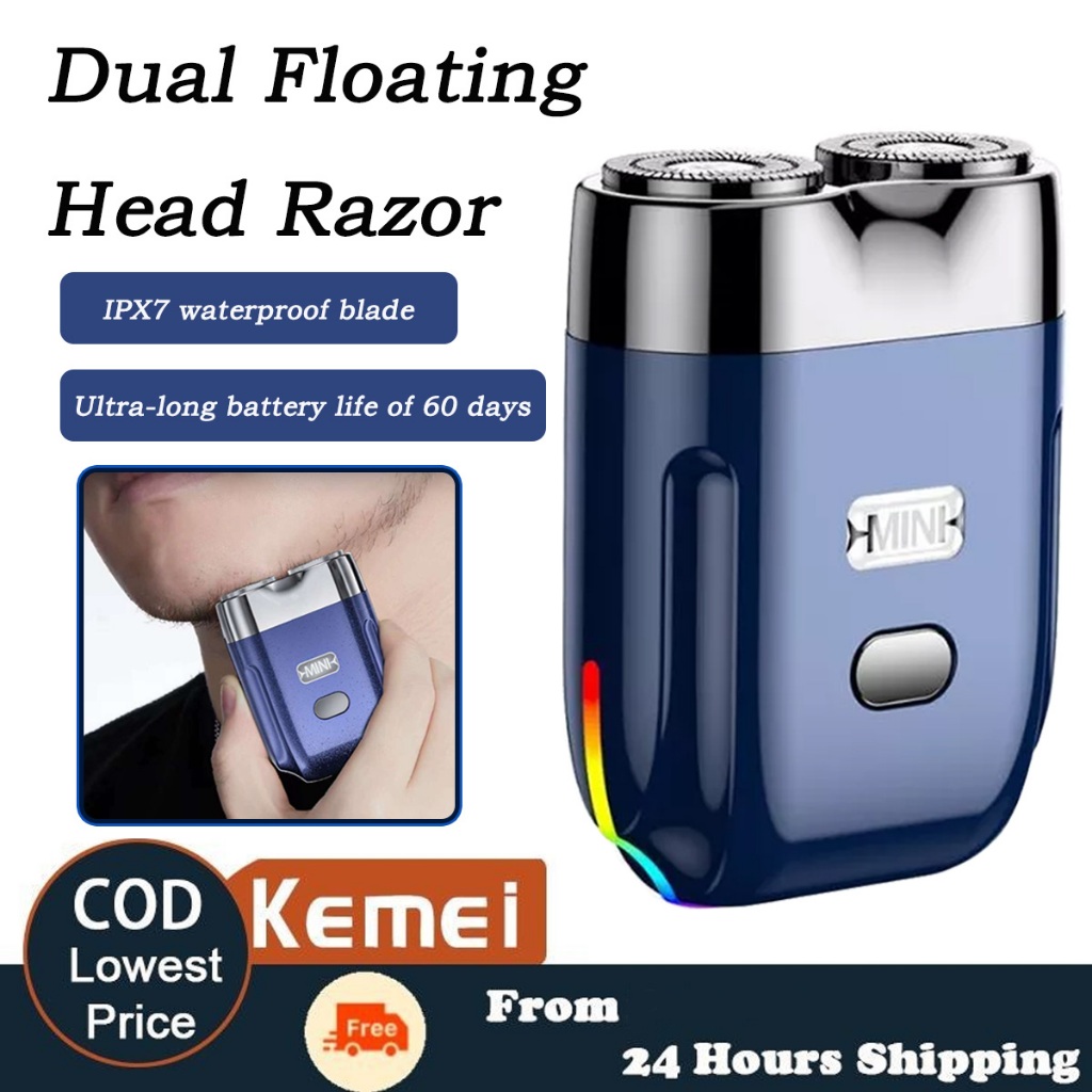 Men Shaver Portable Electric Razor with Magnetic Cutter Head Fullbody ...
