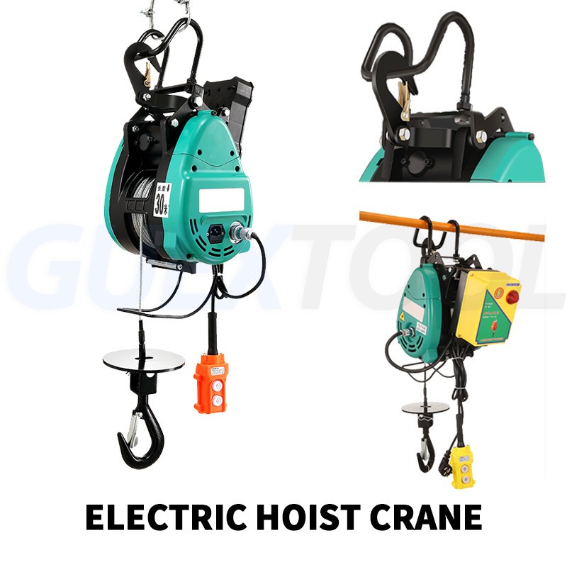 220V Household Electric Hoist Crane Remote Control Portable Hoist ...