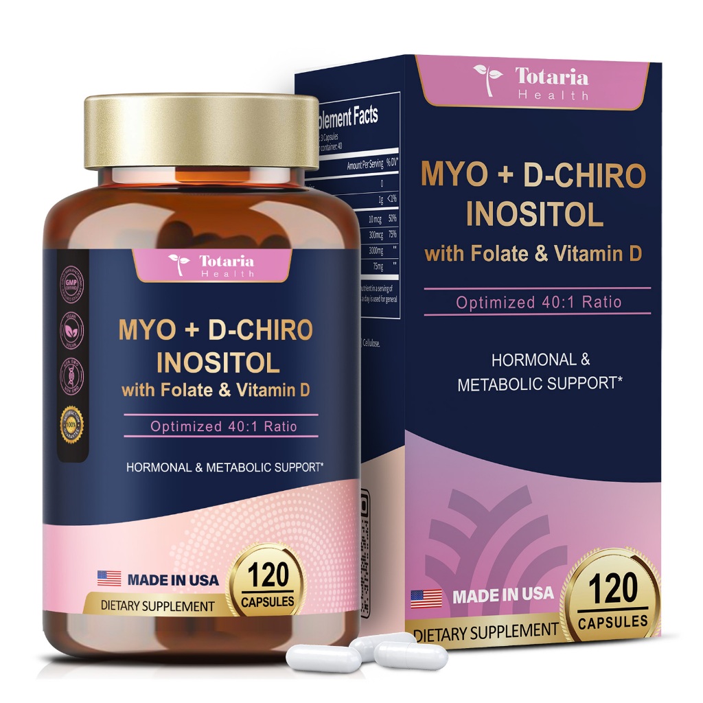 Totaria Inositol Capsule Myo D Chiro Inositol Ovarian With Vitamin D3 ...
