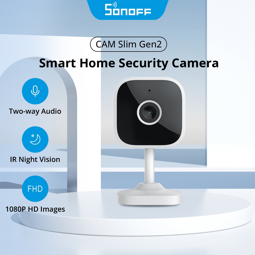 SONOFF CAM Slim Gen2 Smart Home Security Camera 1080HD Human Detection Camera Hibernation Two ...