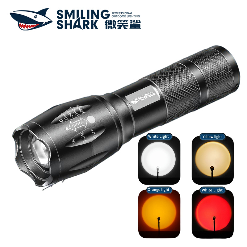 Smiling Shark SD1003 Led Torch Light Photography Flashlight RGB White ...