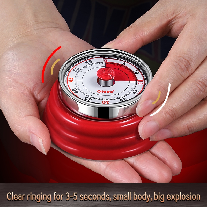 Kitchen timer stainless steel mechanical countdown reminder, commercial ...