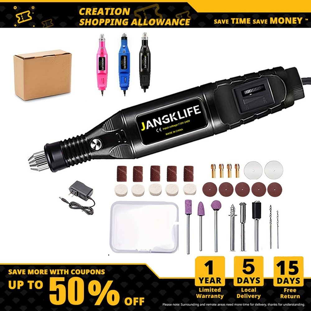 9V DC Grinder Tool Mini Dremel Drill Electric Grinding Set Milling ...