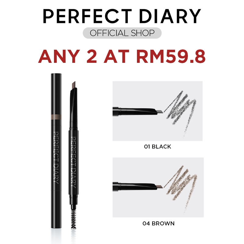 Perfect Diary Double-end Eyebrow Pencil Hexagonal Natural Eyebrow ...
