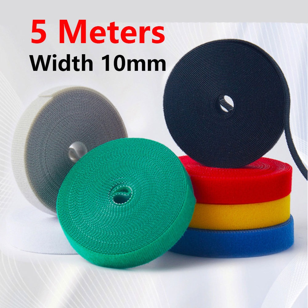 [Ready Stock] 5 Meters Velcro Straps Tape Width 10MM Wire&Cable Ties ...
