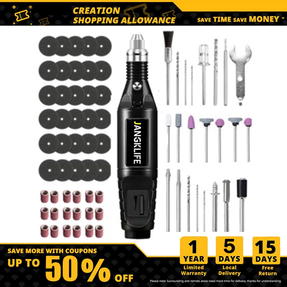 9V DC Grinder Tool Mini Dremel Drill Electric Grinding Set Milling Polishing Drilling Cutting ...