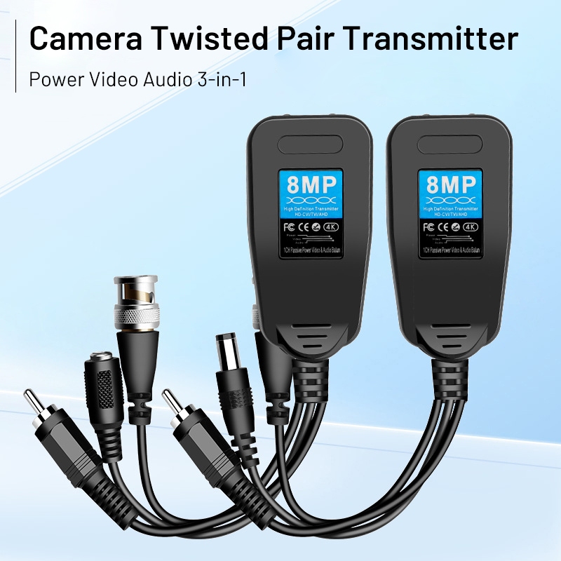 Surveillance video anti-interference transmission adapter PAL NTSC SECAM 2MP 5MP 8MP HD TVI/AHD ...