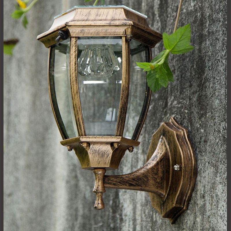 Solar wall light LED Outdoor courtyard sconces light villa Solar ...
