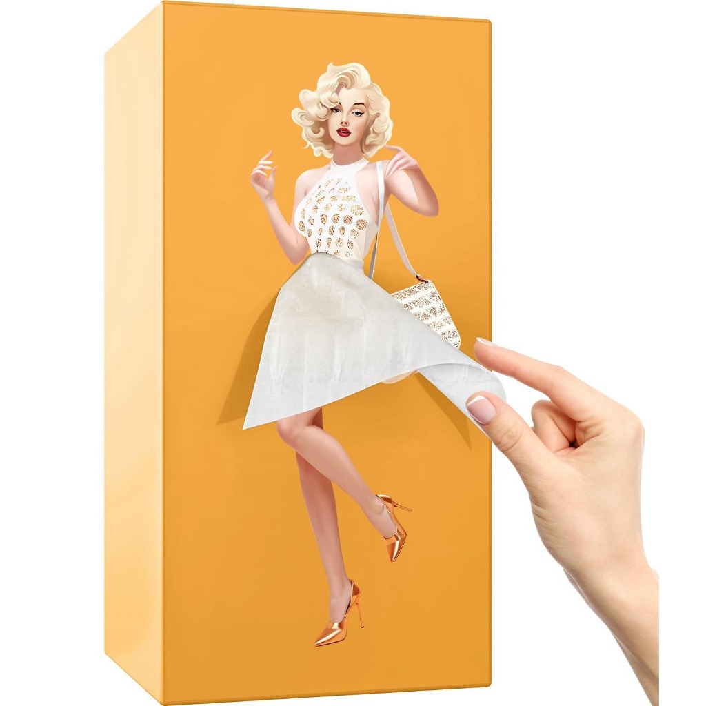 Flying skirt Creative Design tissue box Marilyn Monroe Girl's face ...