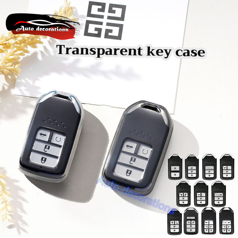 Honda Jazz city civic HR-V CR-V BR-V car key case Transparent style key ...