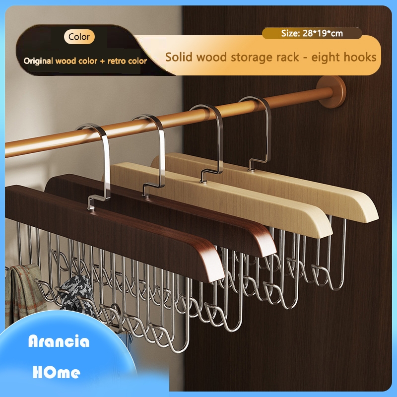 *READY STOCK AT MALAYSIA*Multifunctional Wooden Sling Hanger Household ...