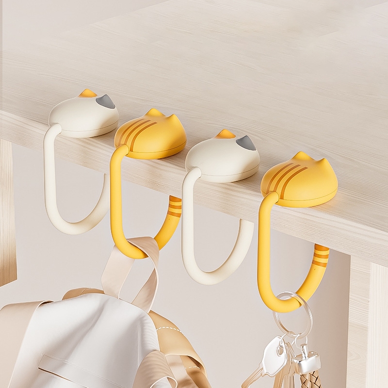 Kawaii Cats Bag Hooks Portable Cartoon Adjustable Bag Hanger Table Side ...