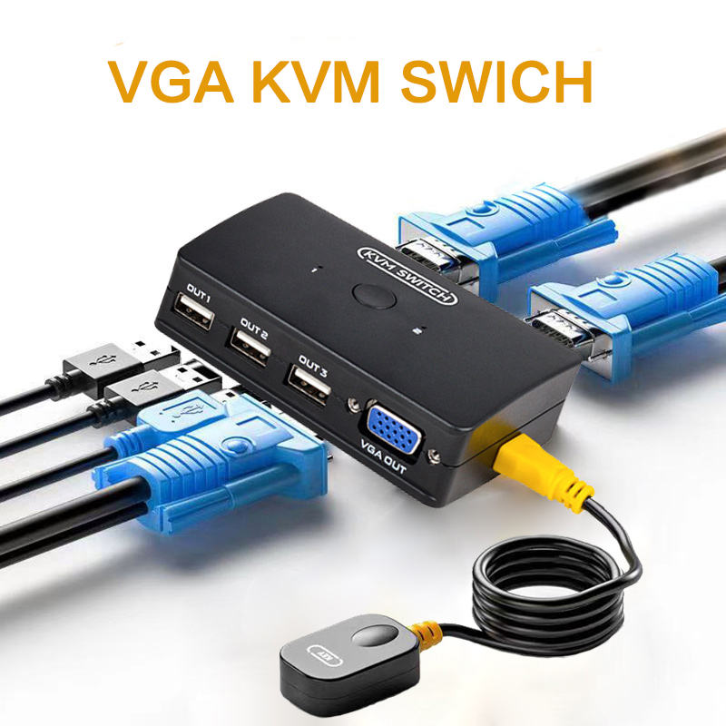 VGA KVM Switch | 2 to 1 4 to 1 Switch (with controller) 1080P VGA ...