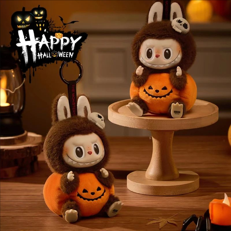 2024 Labubu Halloween Vinyl Pumpkin Monster Carnival Doll Pendant ...