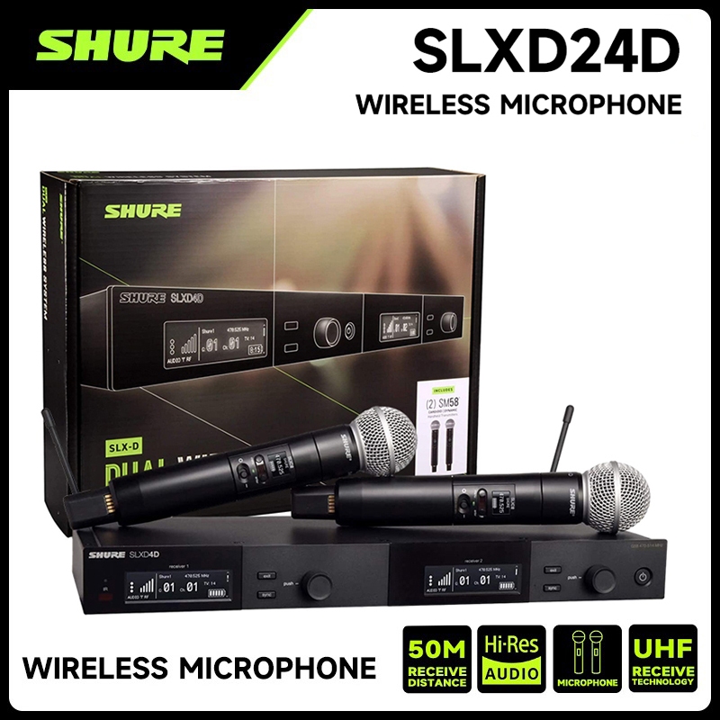 Shure/slxd24d/sm58/beta58a Digital Wireless Microphone Stage Performance Live Microphone SLXD ...