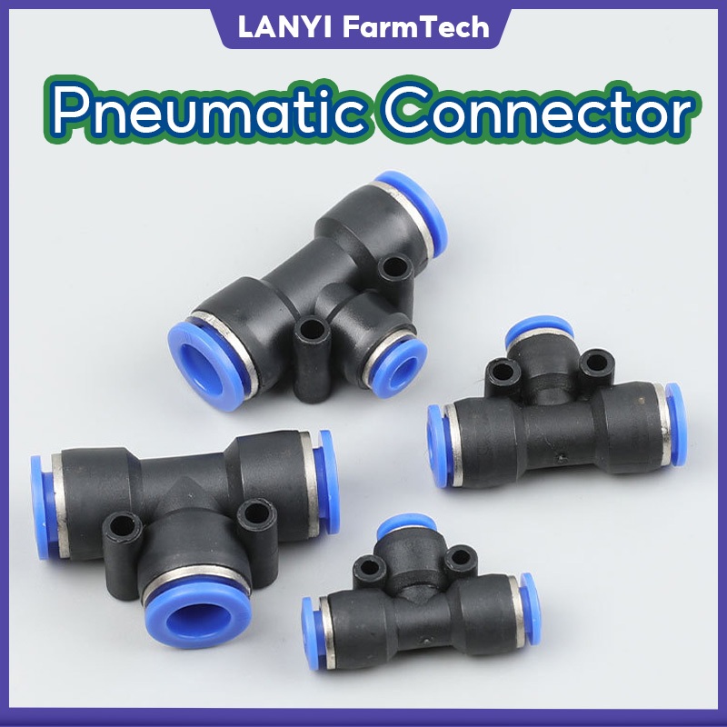 Peg Plastic Reducing Tee Joint Quick Plug Pu Trachea/Quick Pneumatic Component Connector ...