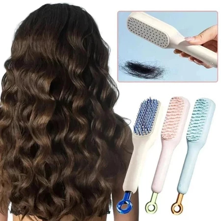 【Ready Stock】Retractable comb Self Cleaning Hair Comb, Anti-static ABS ...