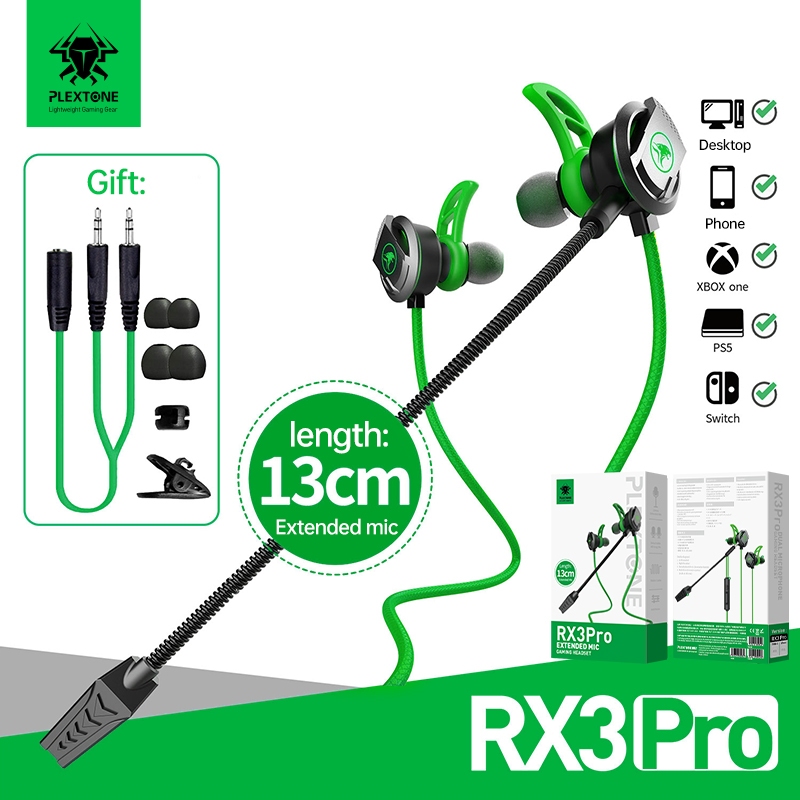 Plextone Hammerhead RX3 PRO Gaming Earphones With Mic In Ear Noise ...
