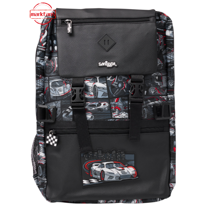 Smiggle cars Limitless Attach Foldover Backpack XL size schoolbag ...