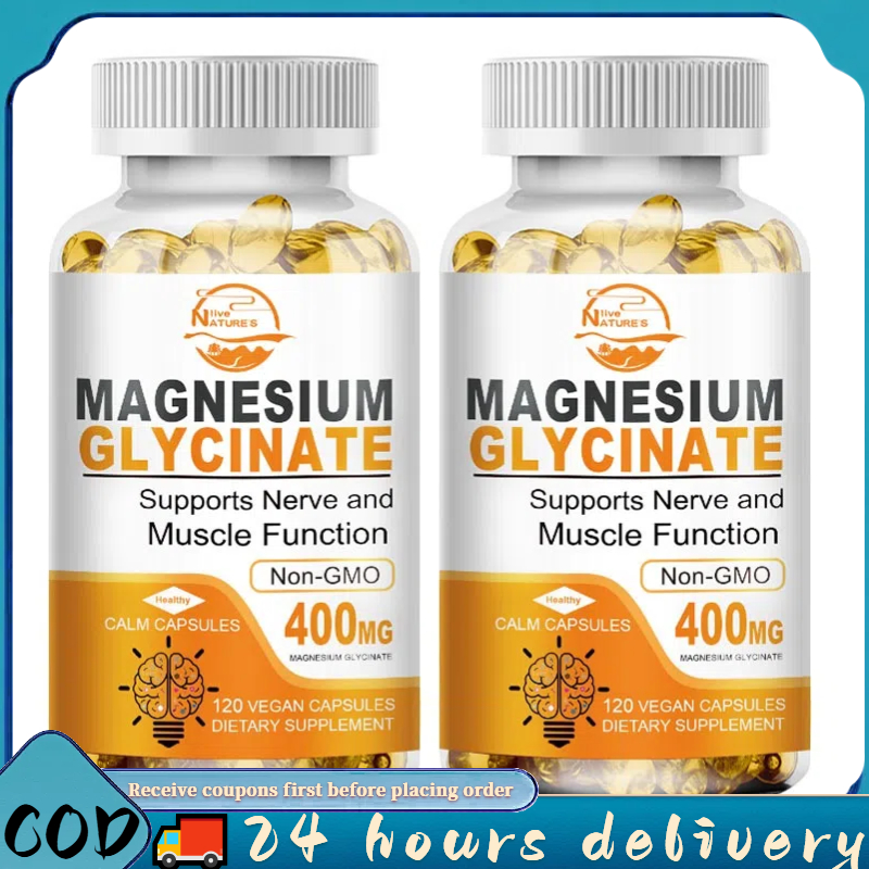 Magnesium Glycinate 400mg Mineral Supplement For Men And Women Natural ...