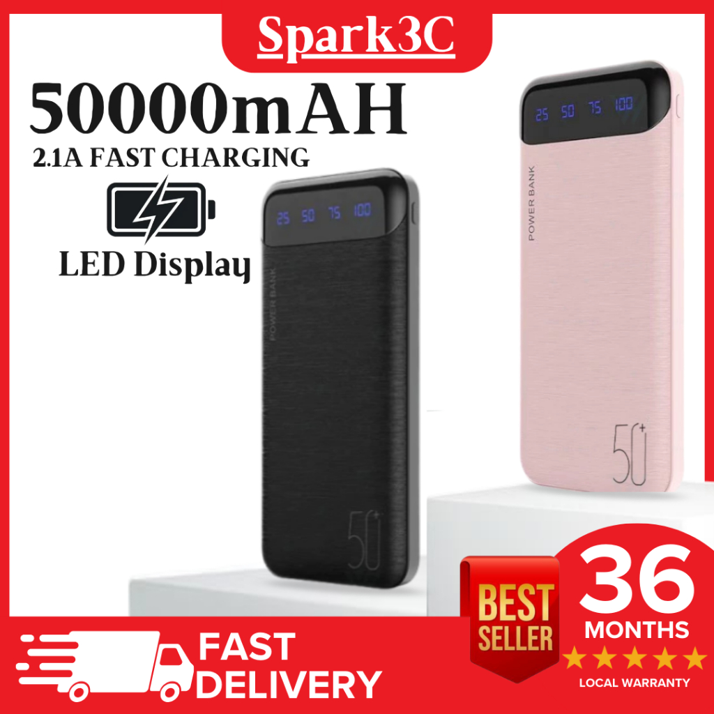 50000mAh PowerBank Portable Digital Display Dual Input Dual Output ...