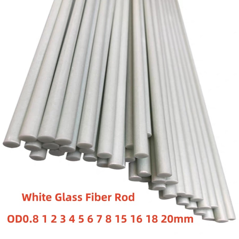 White Glass Fiber Rod Diameter 0.8mm~ 20mm Insulation and High ...