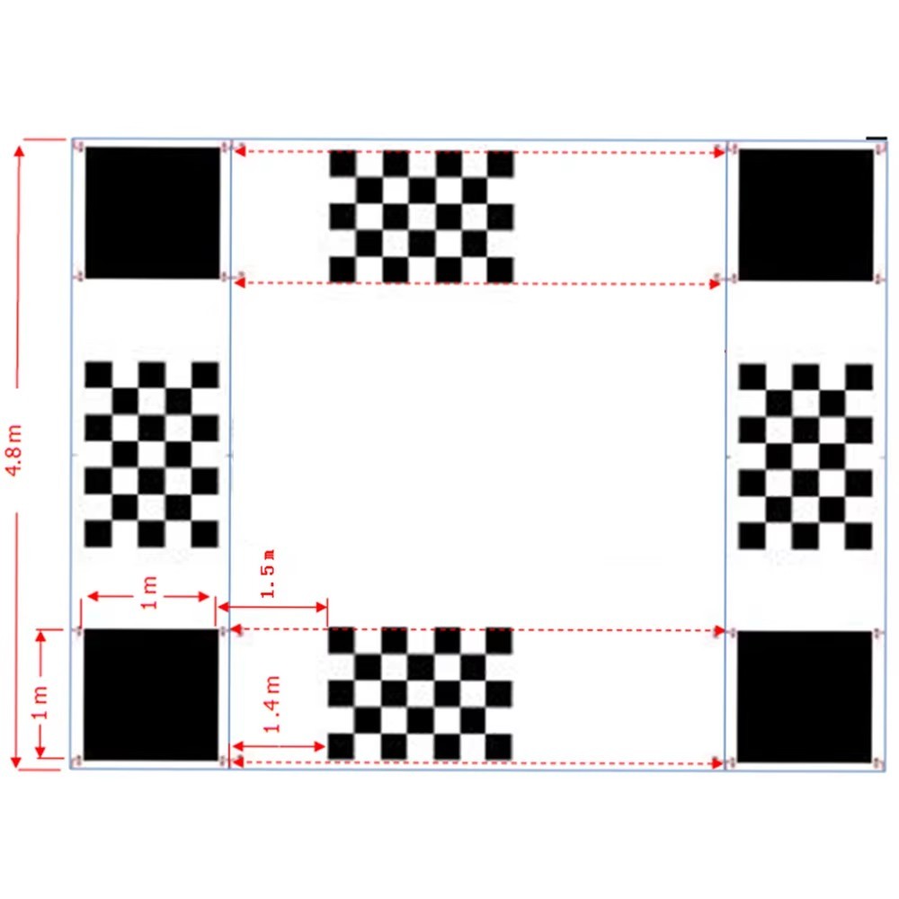 AHD 360 Degree Car Camera System Calibration Cloth For 3D Car Bird Eye ...